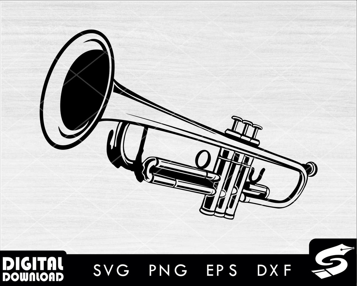 Trumpet SVG, Trumpet Png, Trumpet Clipart, Musician Svg, Trumpet Vector ...