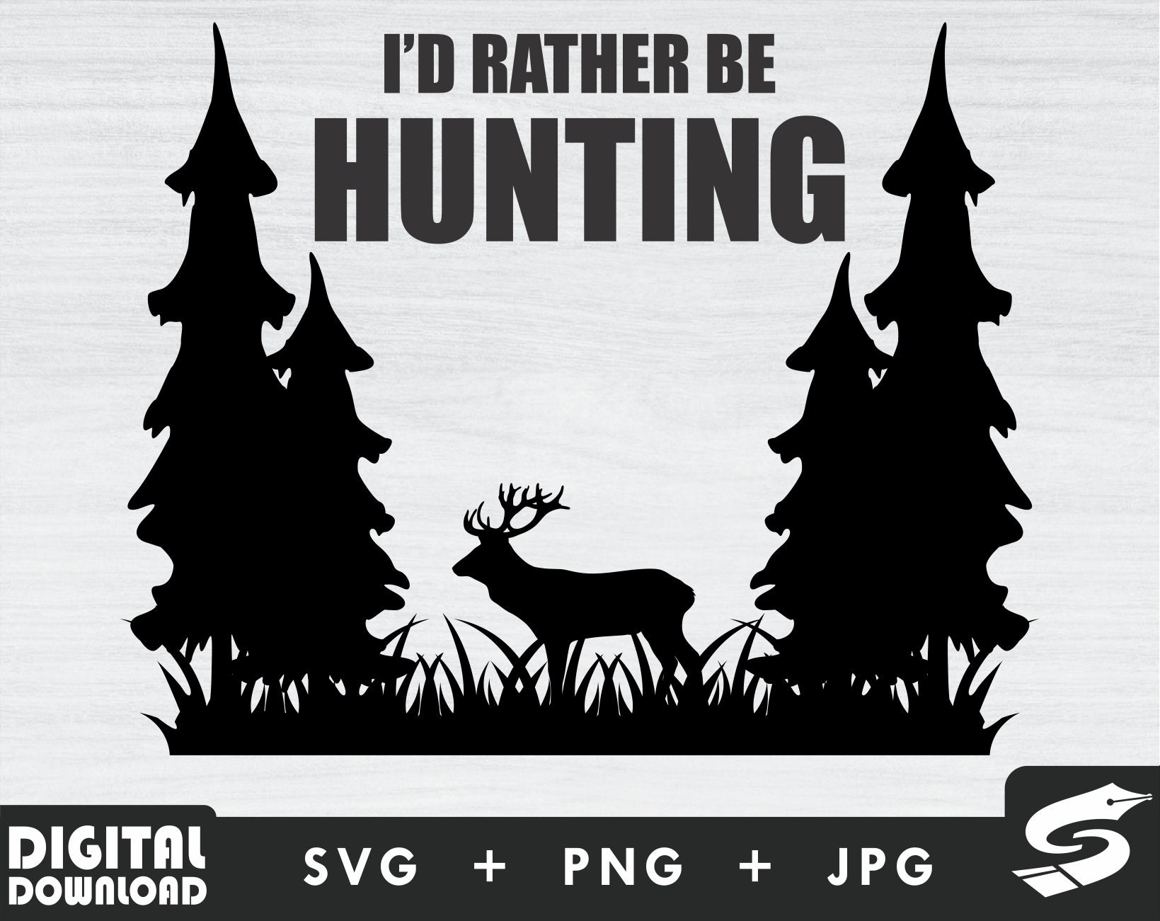 Deer Hunting Svg, Hunting Svg, Deer Svg, Silhouette, Png for Deer ...