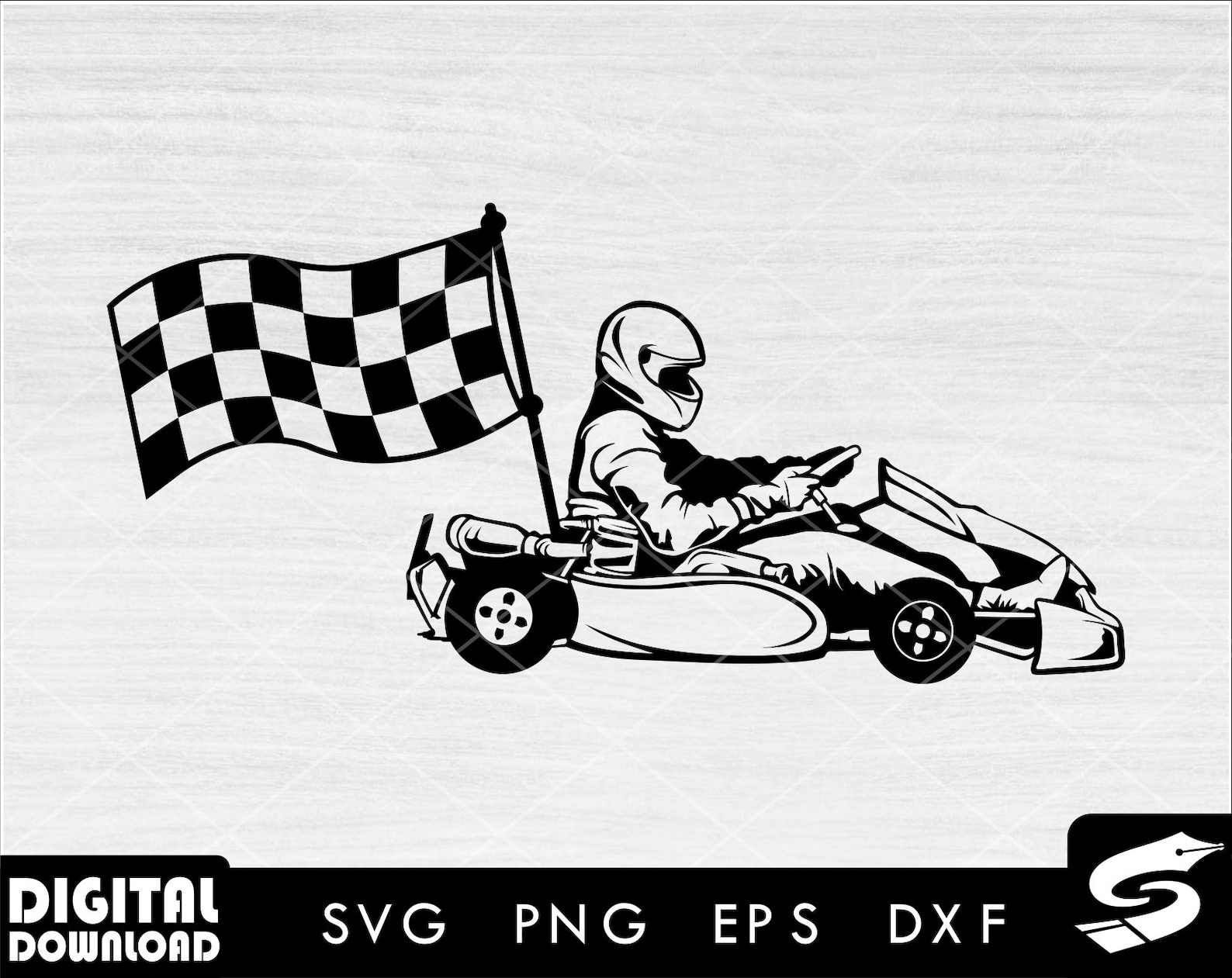 Go Kart Champion 02 Svg Kart Racing Svg Go Kart Racer Svg - Etsy