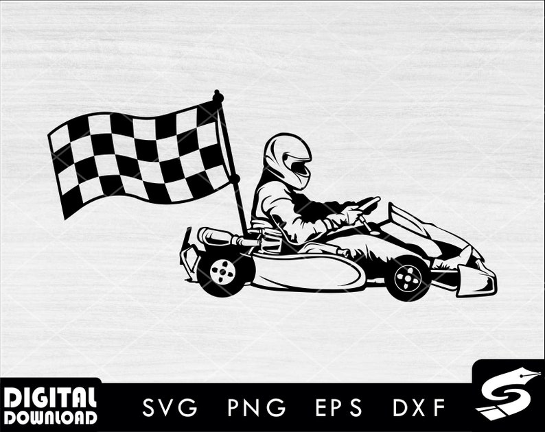 Go Kart Champion #02 Svg, Kart Racing Svg, Go Kart Racer Svg, for Go ...