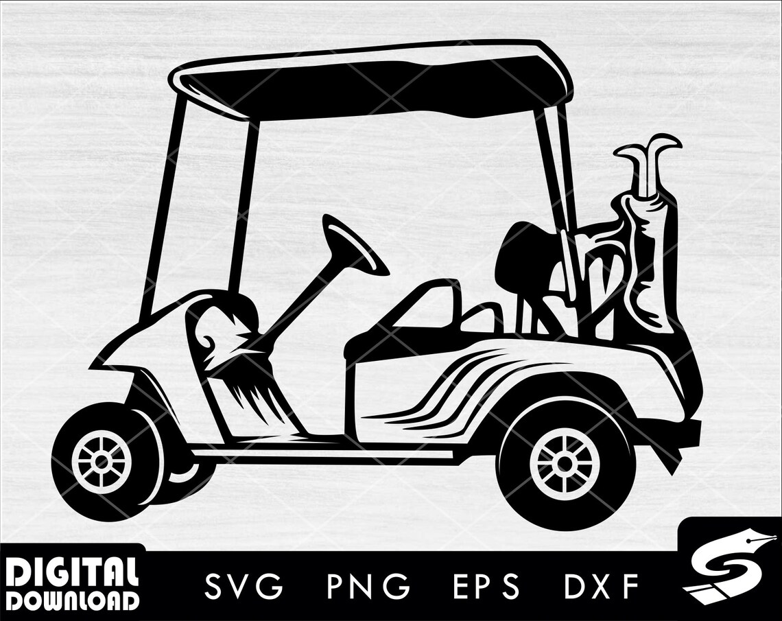 Golf Cart Svg, Golf Cart Png, Golf Cart Clipart, Golf Svg, Golfing Svg ...