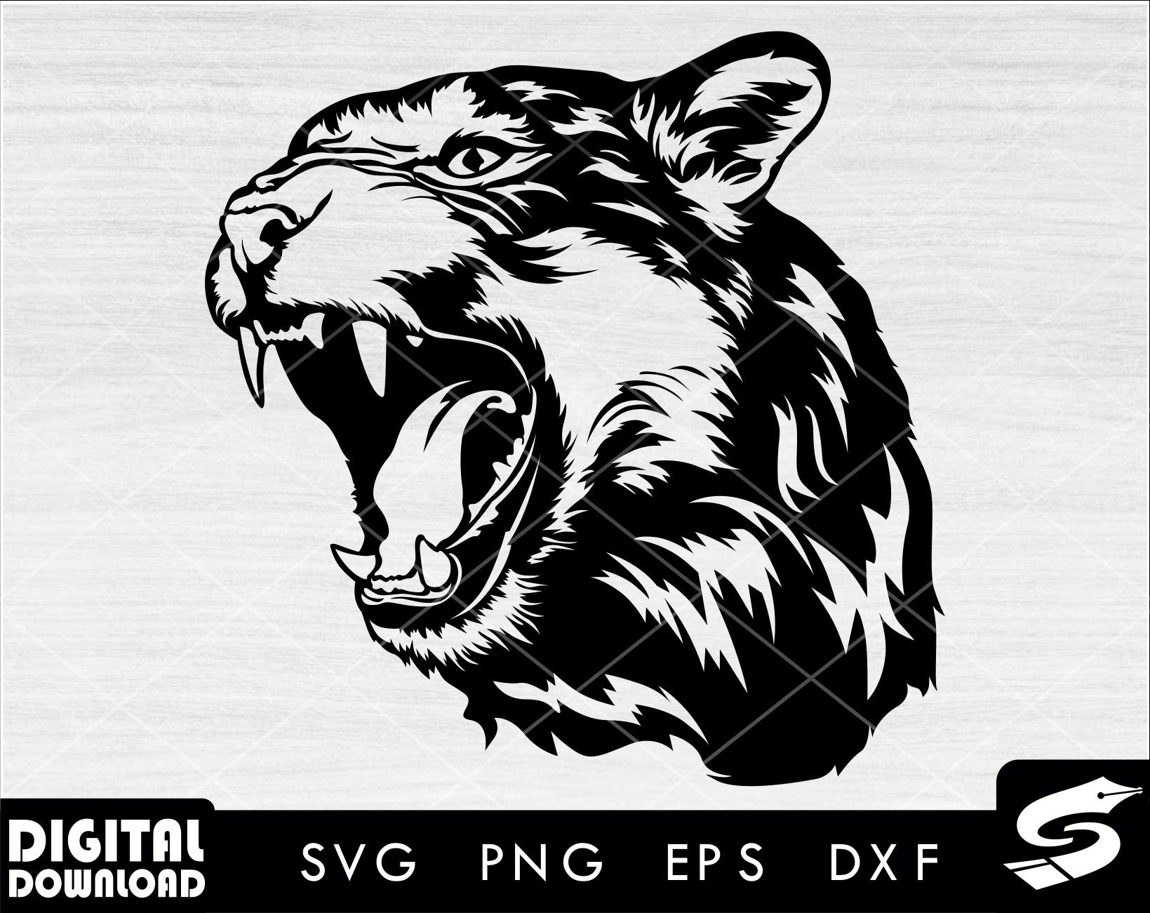 Fierce Tiger Svg, Tiger Svg, - Instant Download-digtal Files for Tiger ...