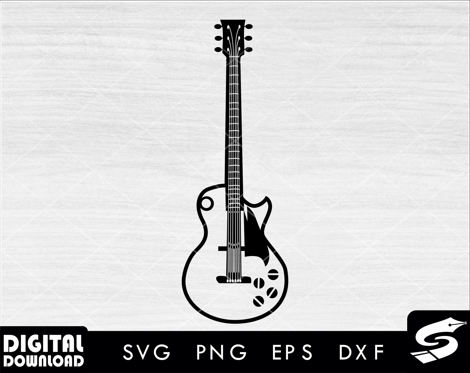 Electric Guitar 2 Svg, Guitar Svg, Electric Guitar Svg, Music Svg ...