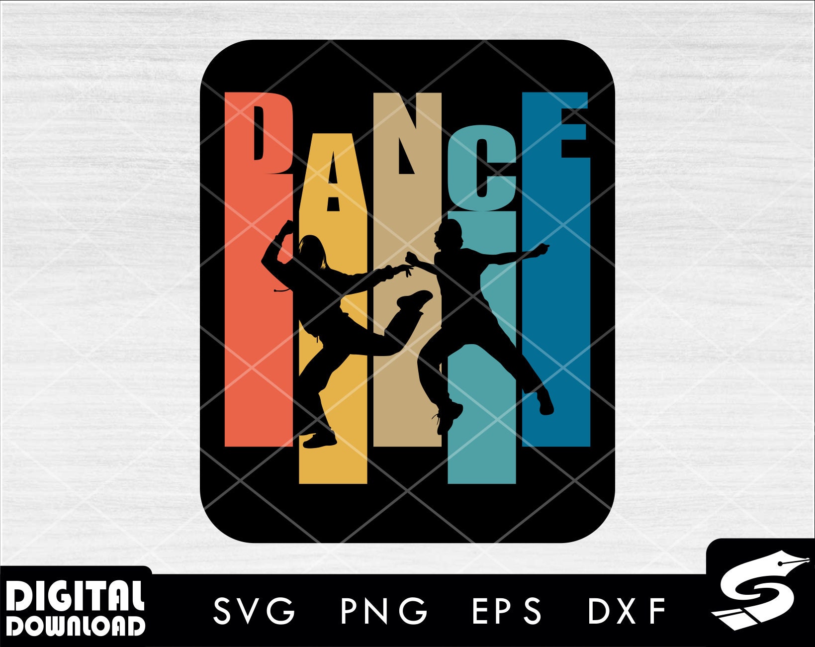 Danza retro SVG, danza svg, bailarina svg, mamá de baile svg, equipo de ...