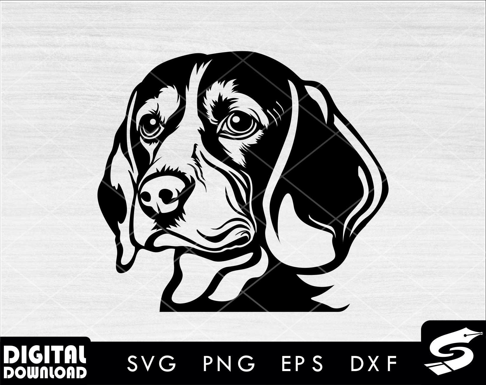 Beagle Head Svg, Beagle Svg, Beagle Png, Dog Svg, Dog Breed Svg, for ...