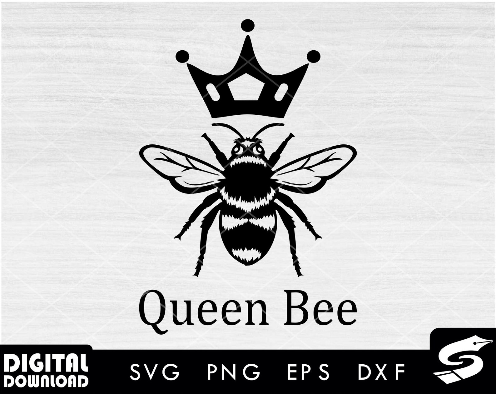 Queen Bee SVG | Bee SVG | Honey Bee SVG | Silhouette Vector Cut File ...