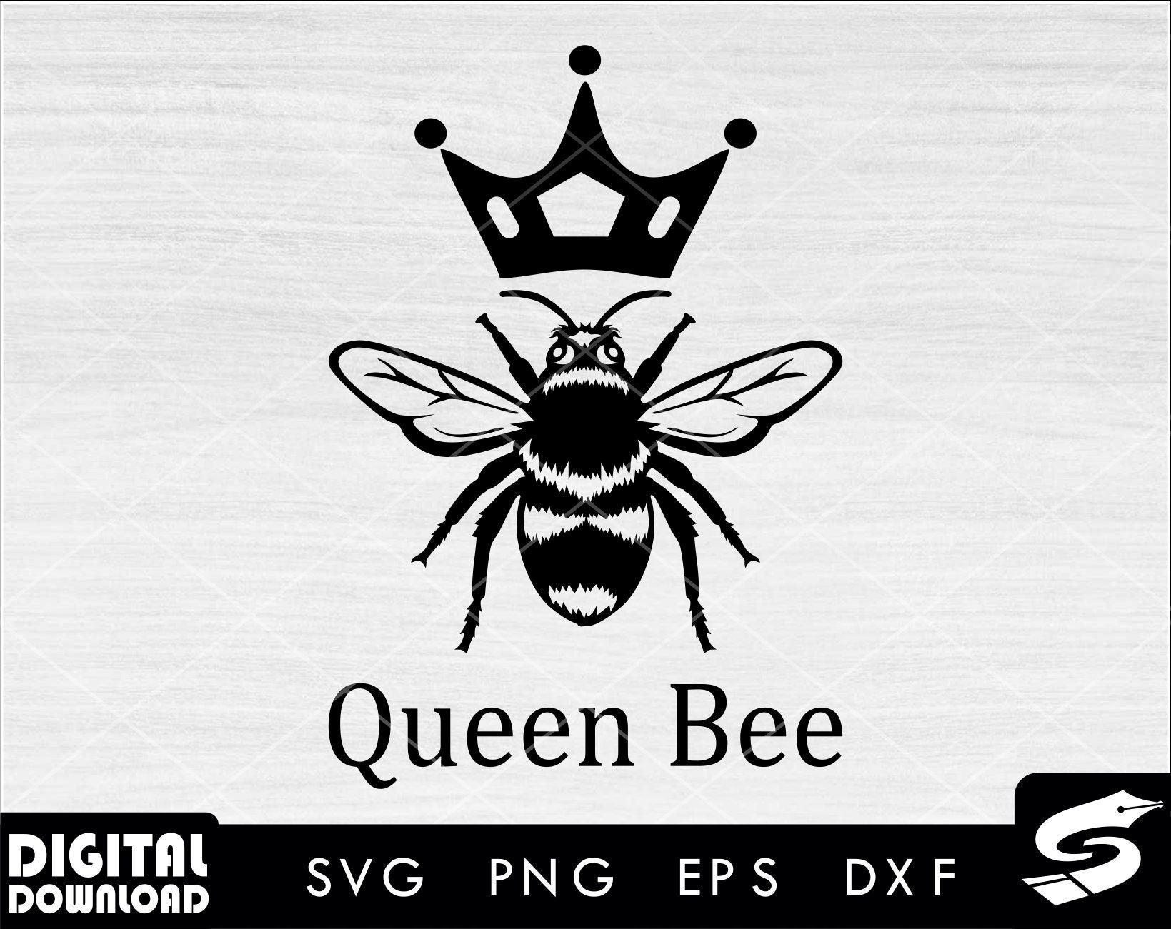 Queen Bee SVG | Bee SVG | Honey Bee SVG | Silhouette Vector Cut File ...