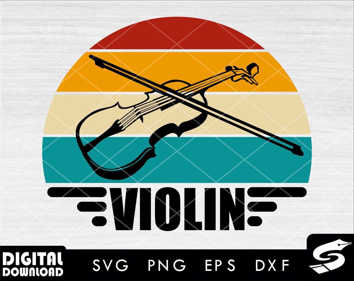 Retro Violin SVG, Violin SVG, Violin Png, Music Svg, Violin Clipart ...