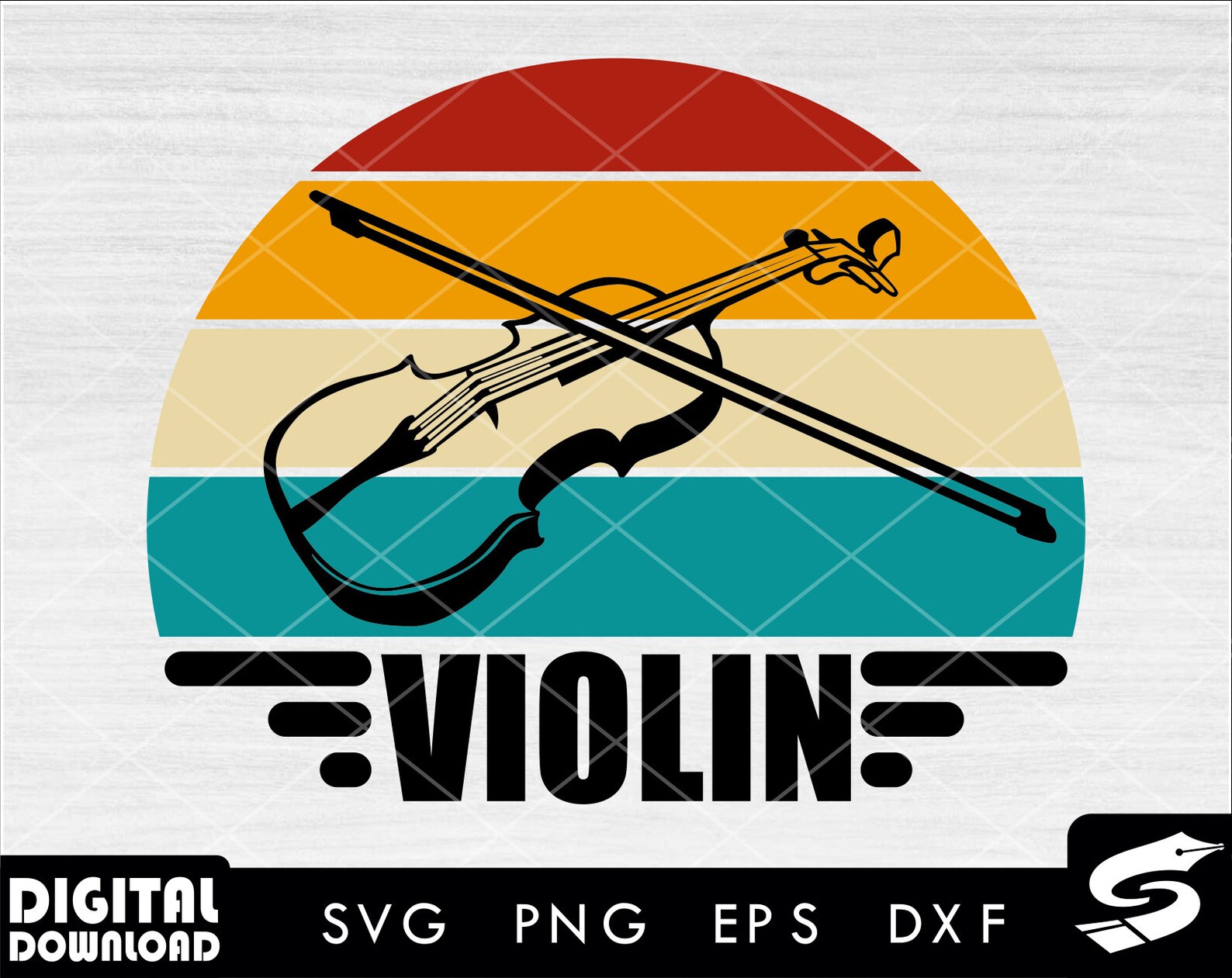 Retro Violin SVG, Violin SVG, Violin Png, Music Svg, Violin Clipart ...