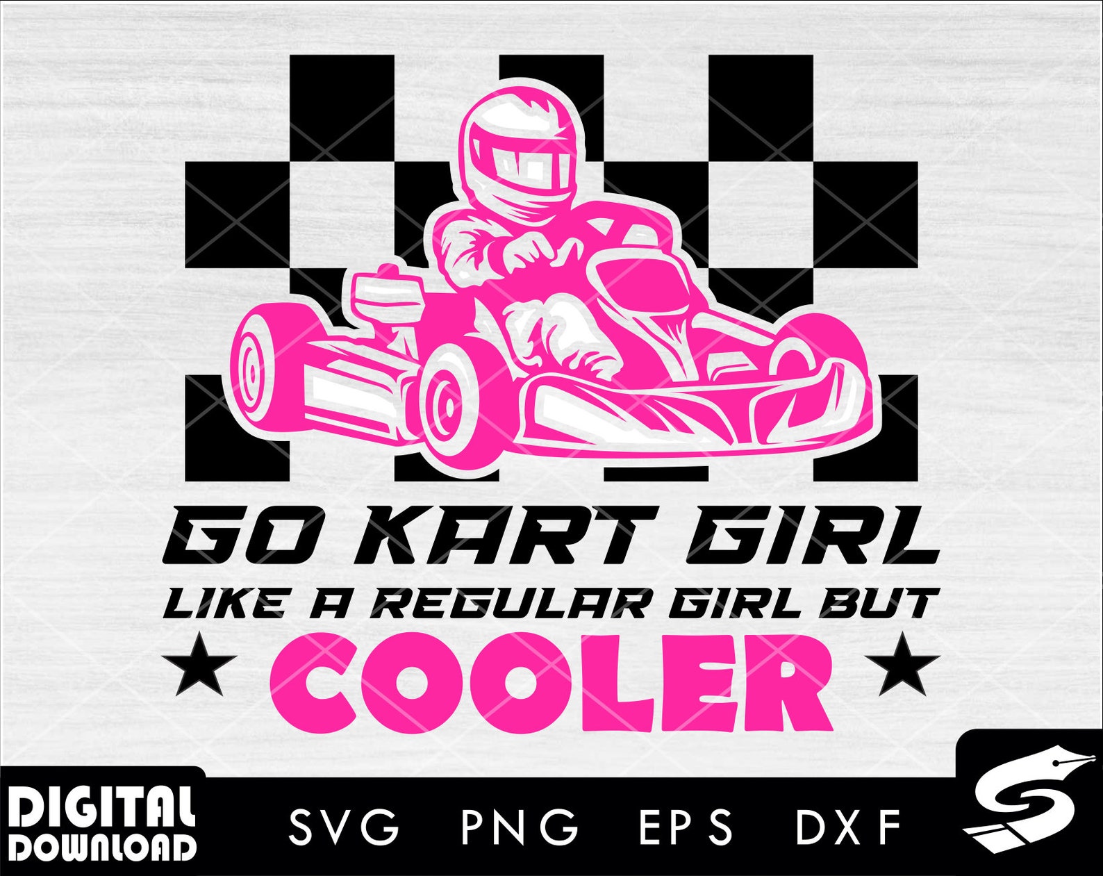 Go Kart Girl Svg, Kart Racing Svg, Go Kart Racer Svg, for Go Kart ...