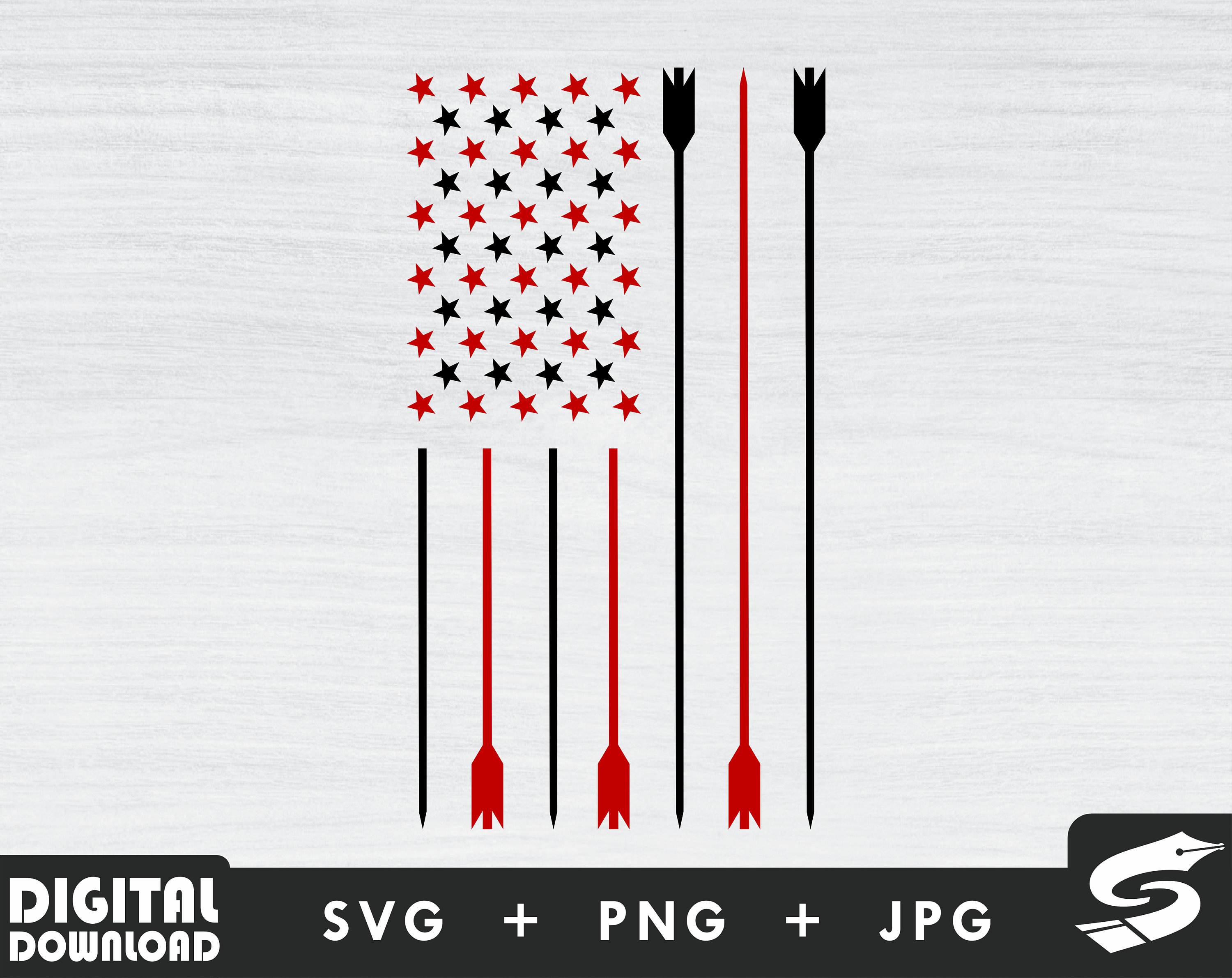 American Arrow Flag Svg, Bow Hunting Svg, Deer Hunter Svg, Archery Svg ...