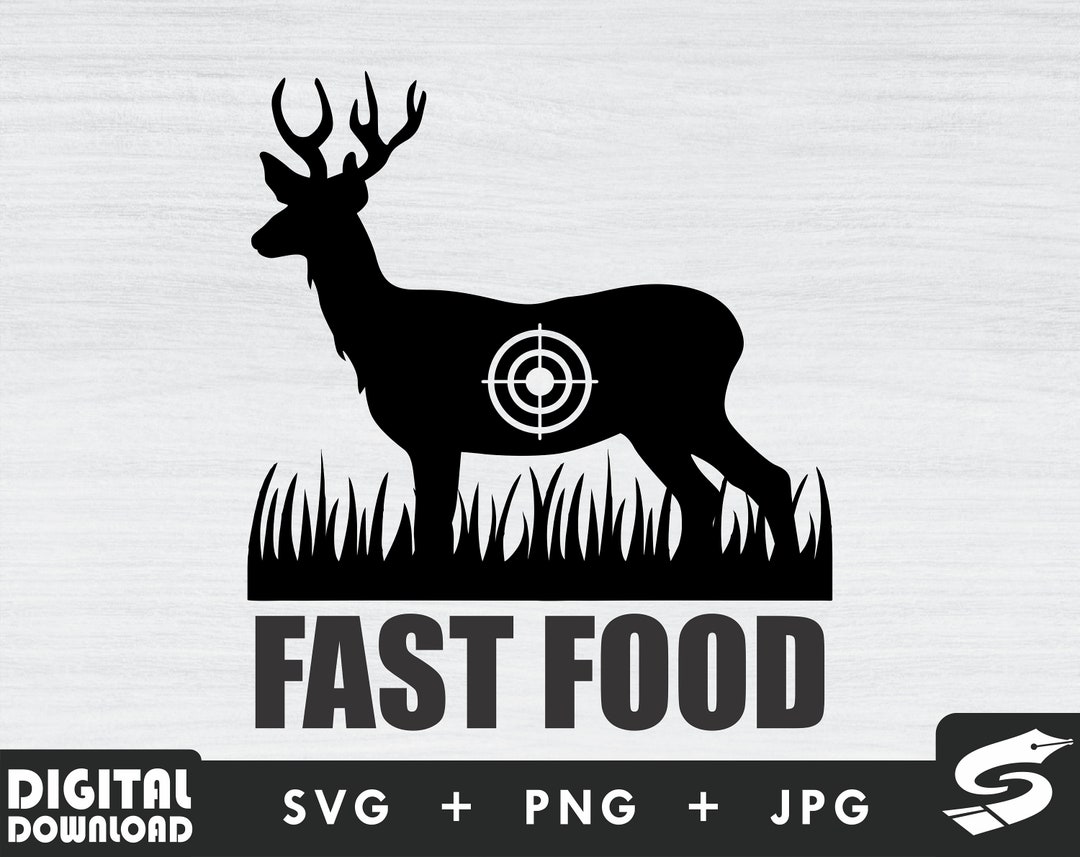Fast Food Deer Svg, Hunting Svg, Deer Svg, Silhouette, Png for Deer ...