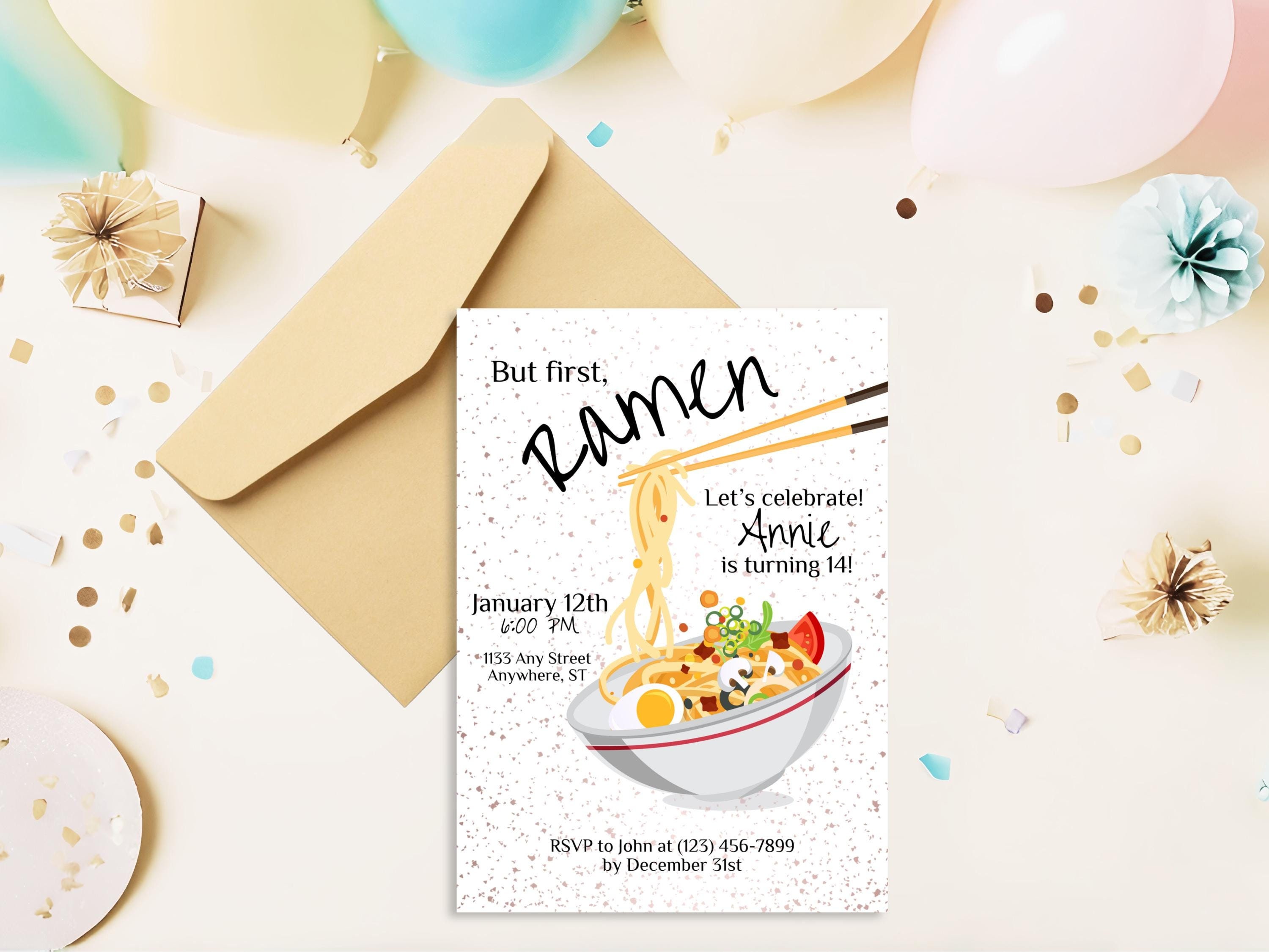 Ramen Party Invitation: Editable Template (digital) - Etsy