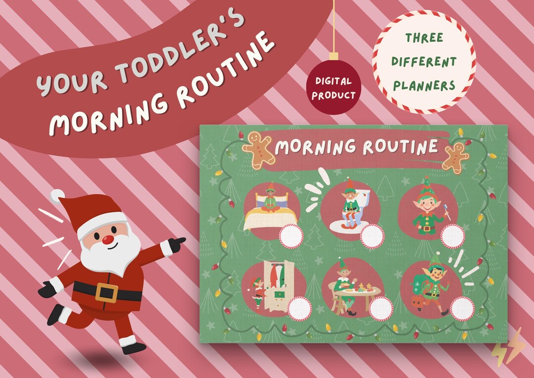 Printable Morning Routine Chart for Kids | Fun Elf on the Shelf ...