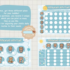Printable Bear-themed Morning Routine Chart for Toddlers - Etsy