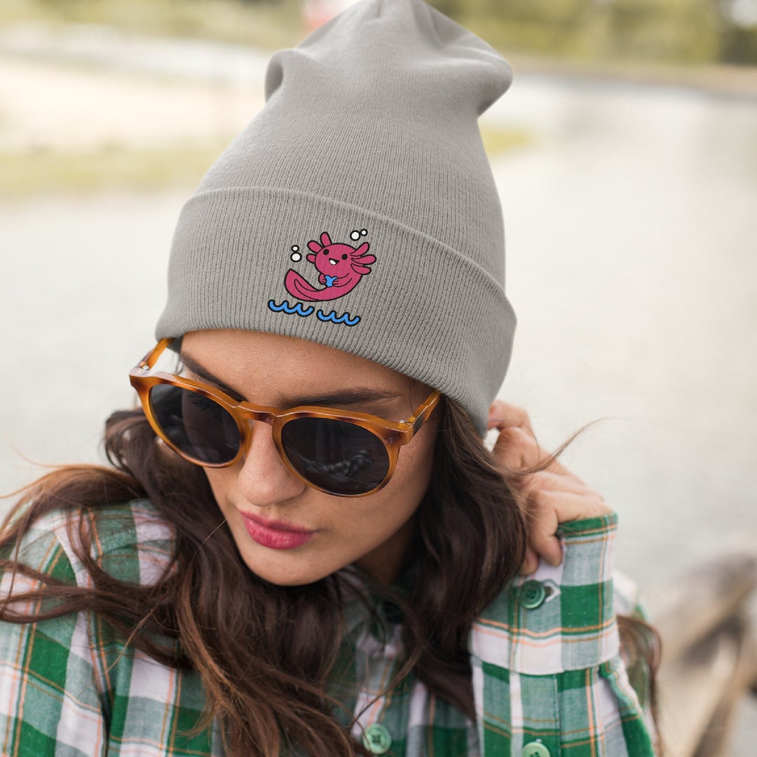 Axolotl Beanies Kawaii Cute Anime Embroidered Cap Gift for Girl ...