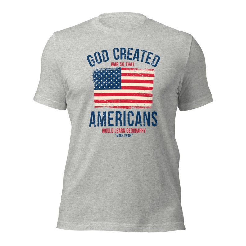 Mark Twain American Geography T-shirt: Patriotic Gift - Etsy