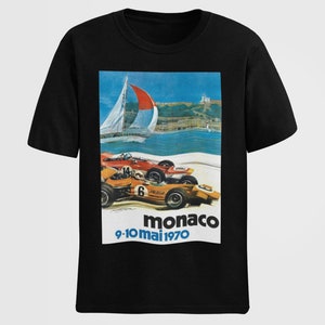 1970 Monaco Grand Prix T-shirt Vintage Car Race Hoodie Racing Fan ...