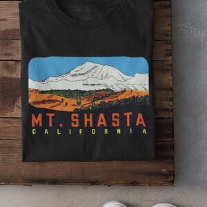 Vintage Mount Shasta T-shirt, California Hoodie, CA Travel Sweater ...