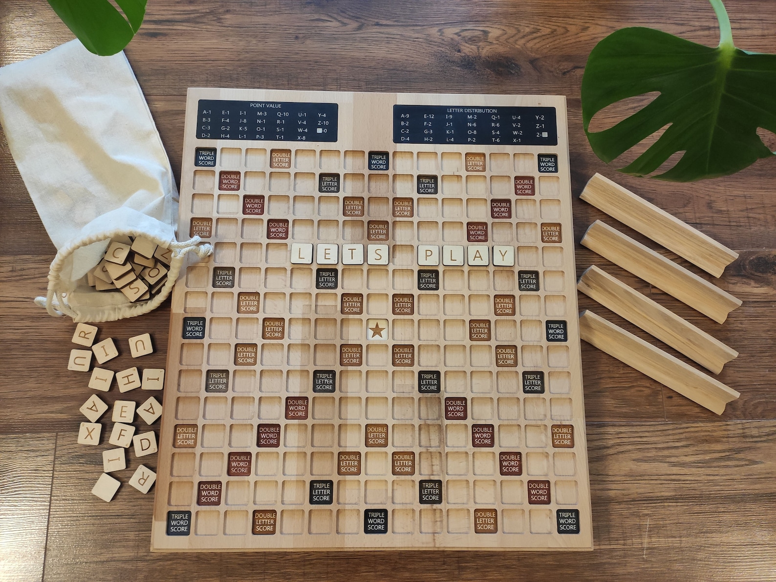 Wooden Scrabble Wooden Game Exclusive Scrabble Exclusive Gift Exclusive ...