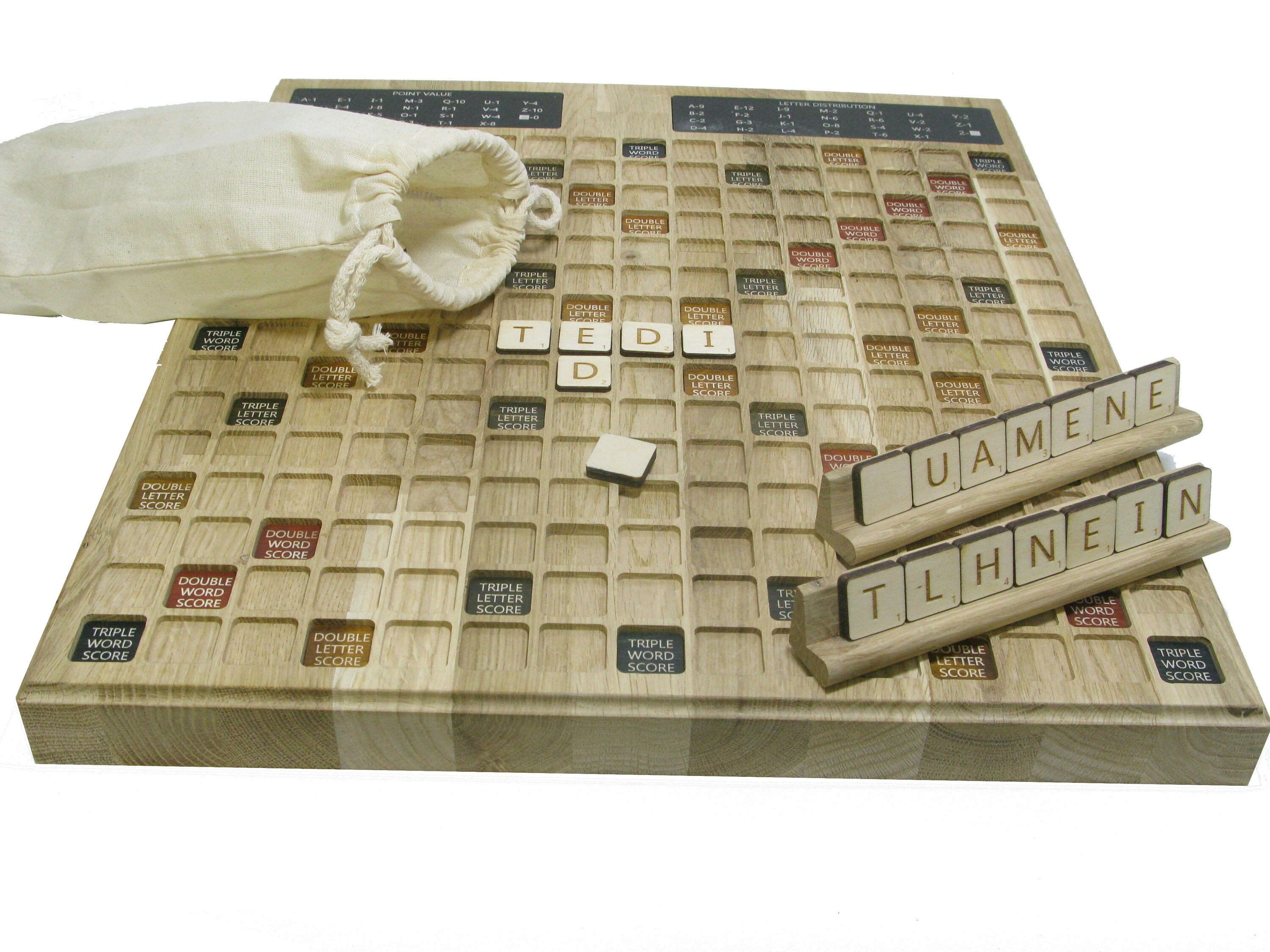 Oak Scrabble Solid Wooden Game Scrabble Exclusive Board Game Scrabble ...