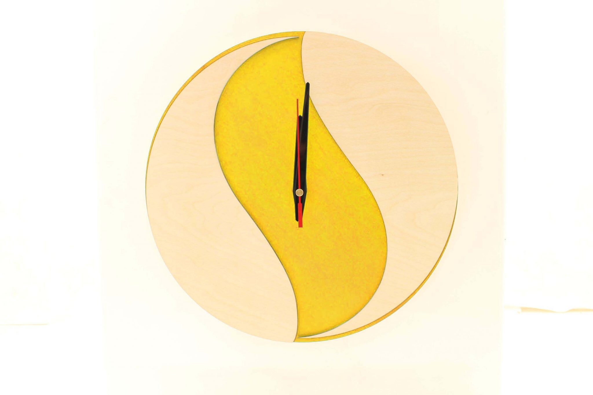 Flame Wooden Wall Clock Modern Clock Flame Wood Wall Clock Flame Clock ...