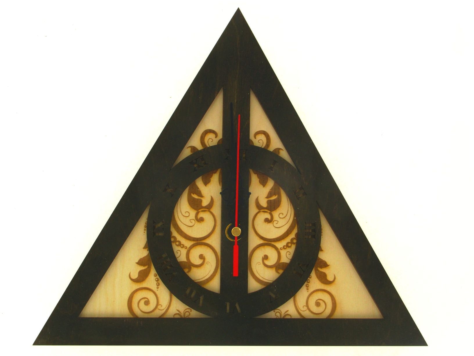 Magic Wood Wall Clock Wizard Clock Magic Clock the Wizard's Clock ...