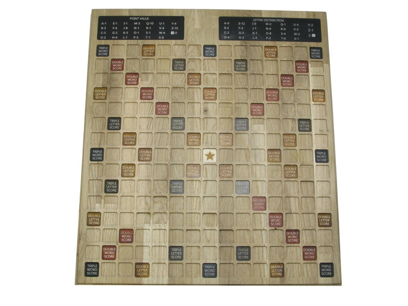 Oak Scrabble Solid Wooden Game Scrabble Exclusive Board Game Scrabble ...