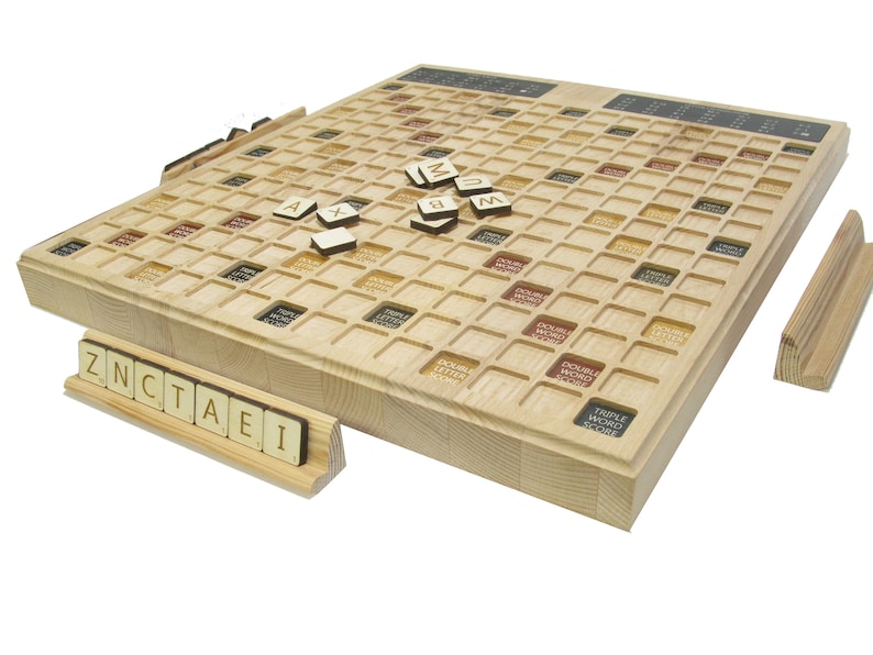 Wooden Scrabble Wooden Game Exclusive Scrabble Exclusive Gift Exclusive ...