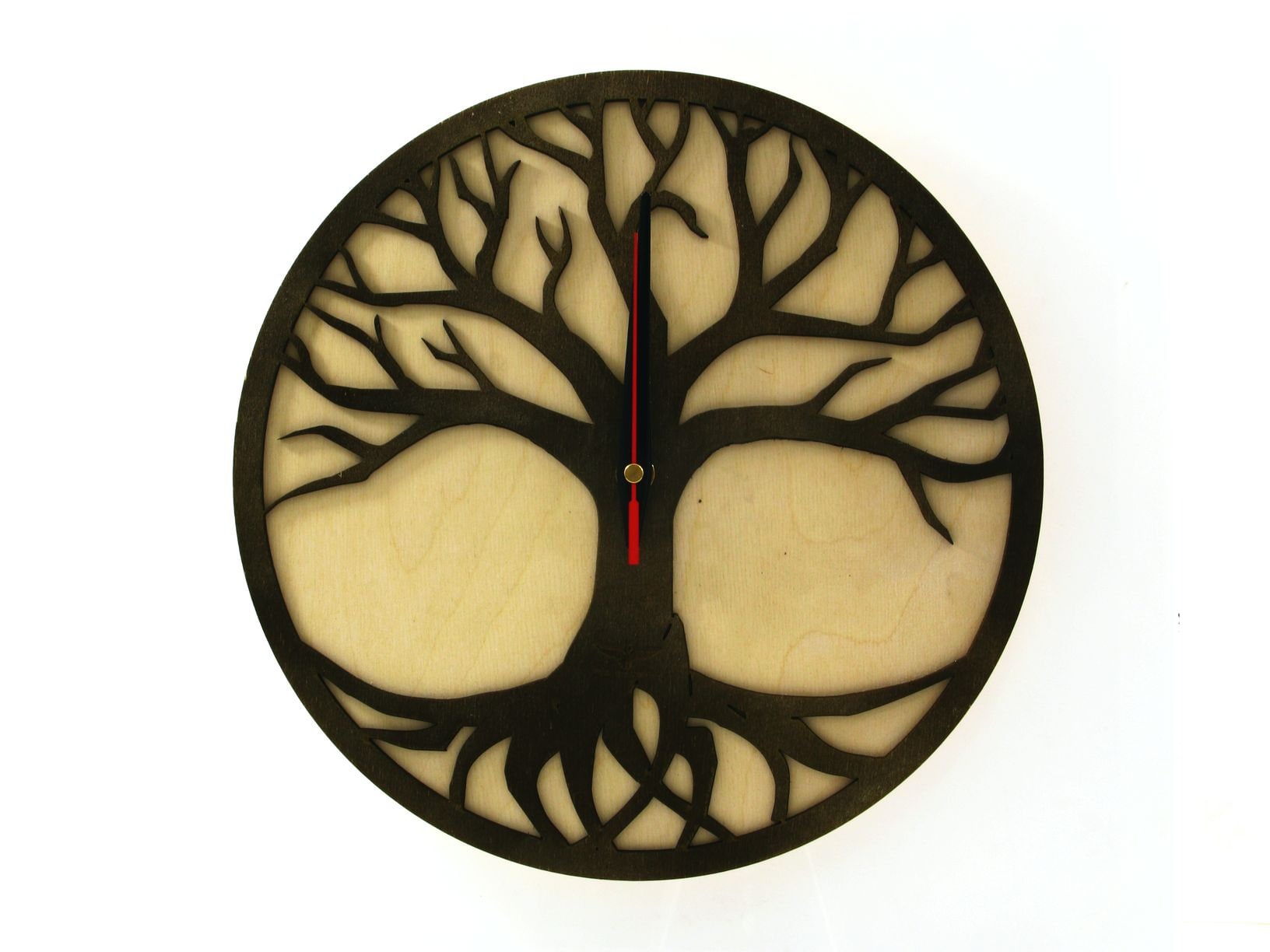 Tree Life Clock Wooden Clock With Tree Life Decor Tree of Life Clock ...
