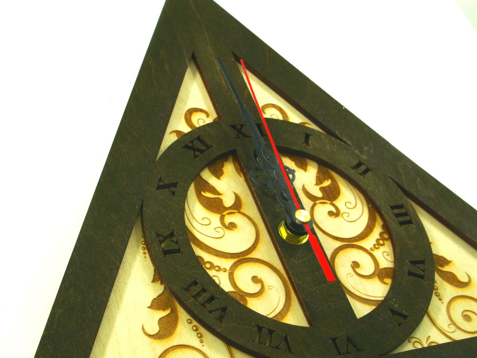 Magic Wood Wall Clock Wizard Clock Magic Clock the Wizard's Clock ...
