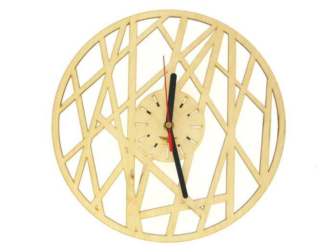 Bamboo Wooden Wall Clock Bamboo Clock Modern Clock Bamboo Wall Clock ...