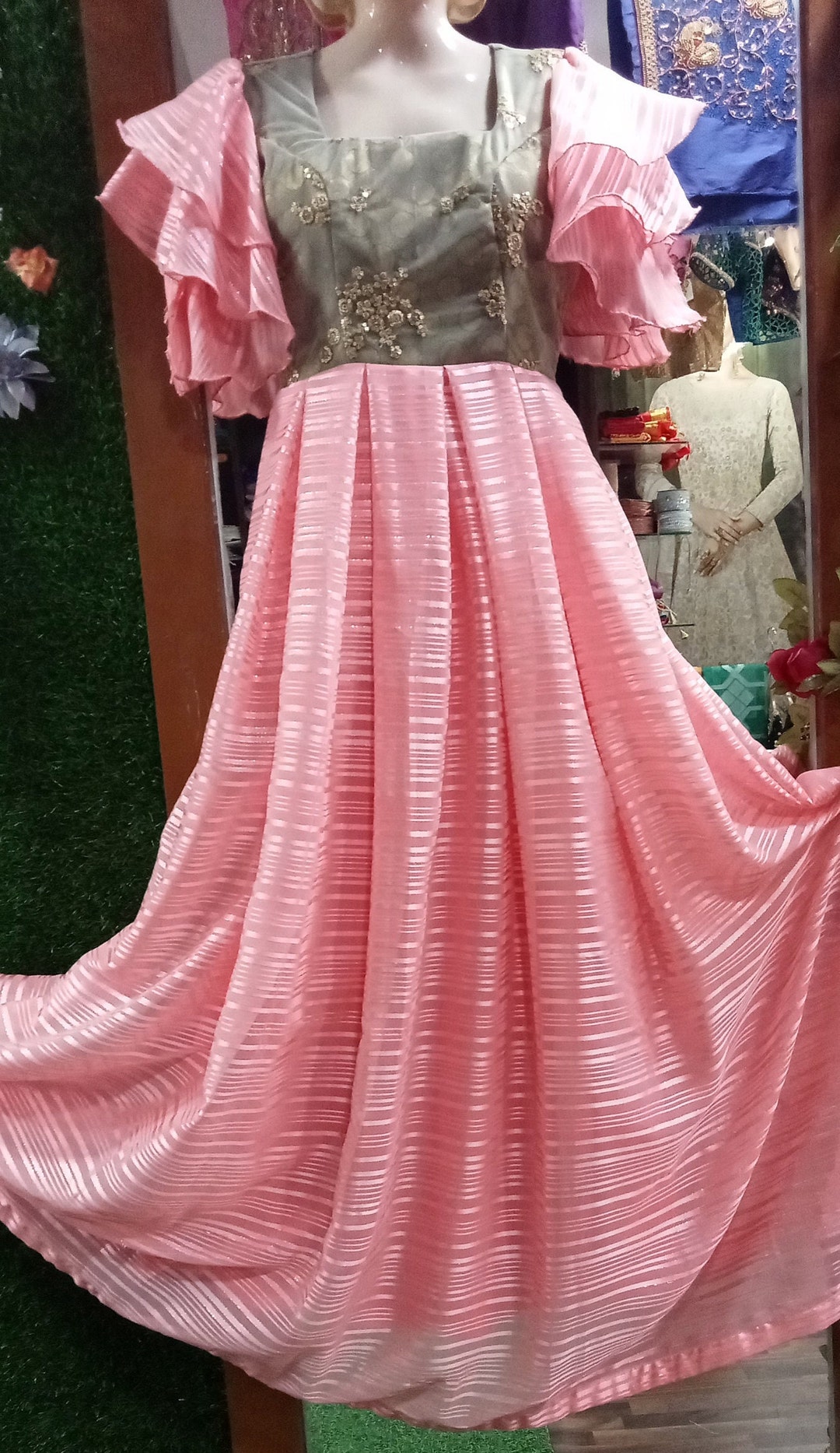 Full Frock With Ruffle Sleeve - Etsy