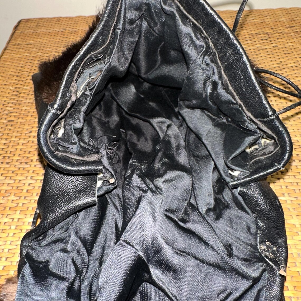 Vintage Kirschner Furs Women’s Mink Brown Black Leather Vest Matching ...