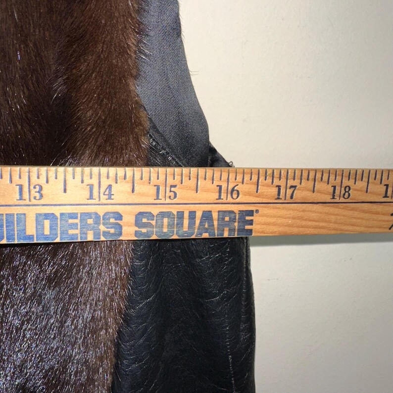 Vintage Kirschner Furs Women’s Mink Brown Black Leather Vest Matching ...