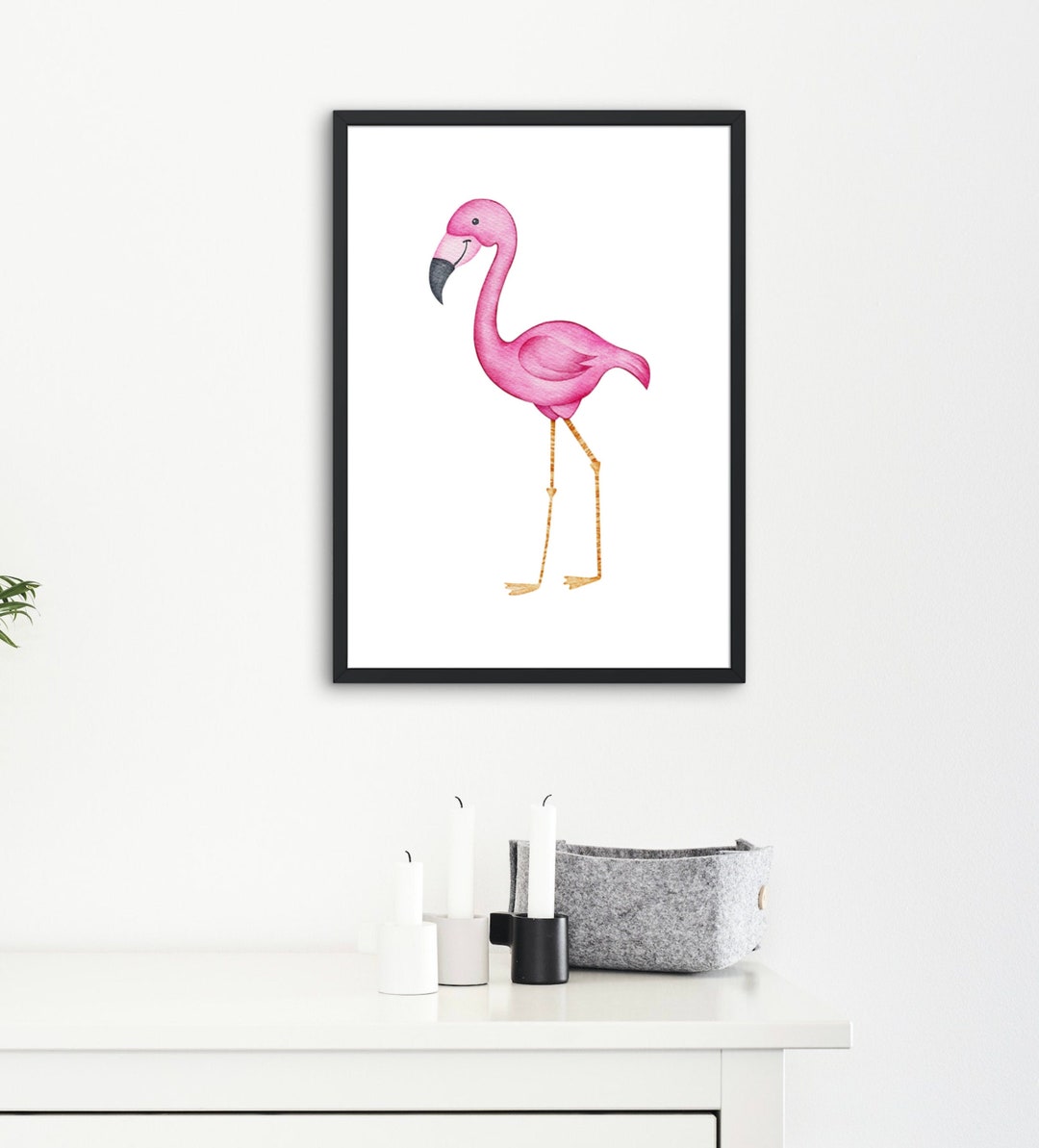 Flamingo Watercolor Printable Wall Art | Nursery Decor | Print at Home ...