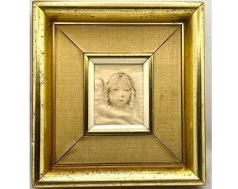 VINTAGE PORTRAITS, Drower by Rene David Pencil on Silk Miniature ...