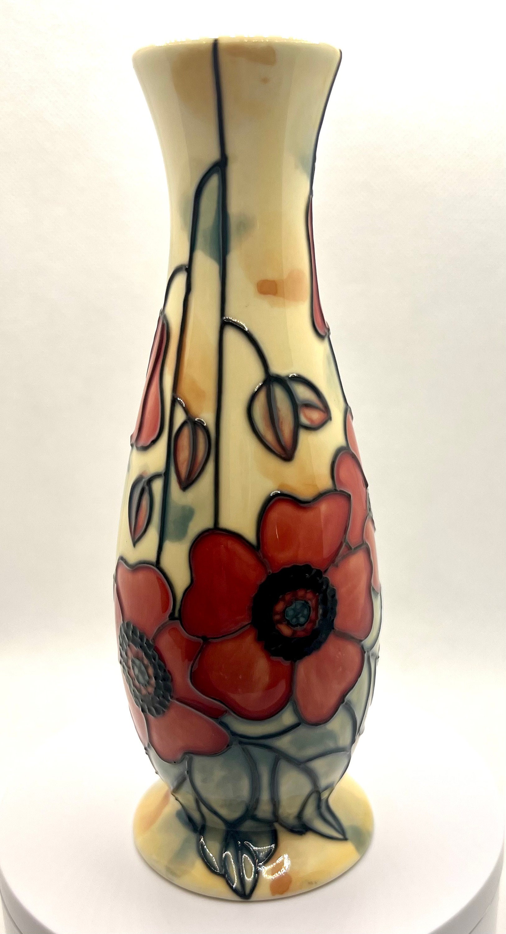 Old Tupton Ware Hand Painted Poppy Patterned Tube Lined Vase - Etsy