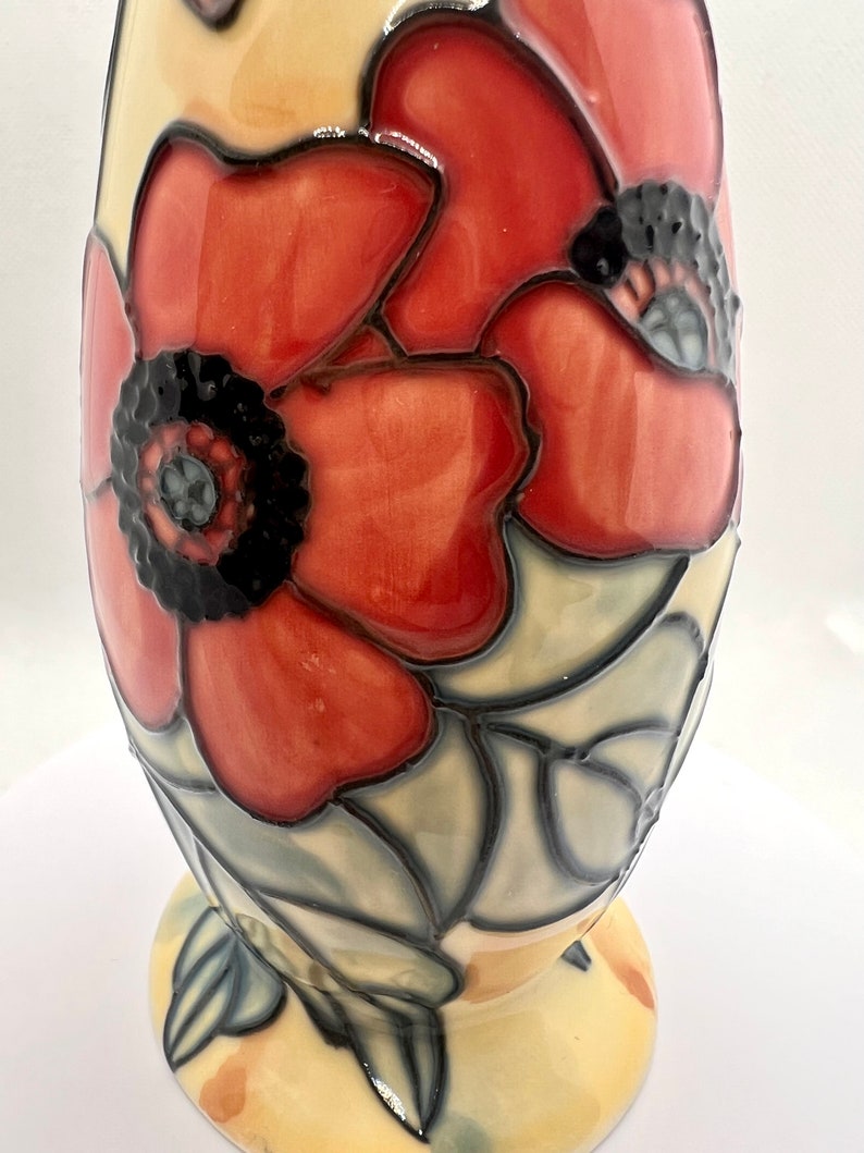 Old Tupton Ware Hand Painted Poppy Patterned Tube Lined Vase - Etsy