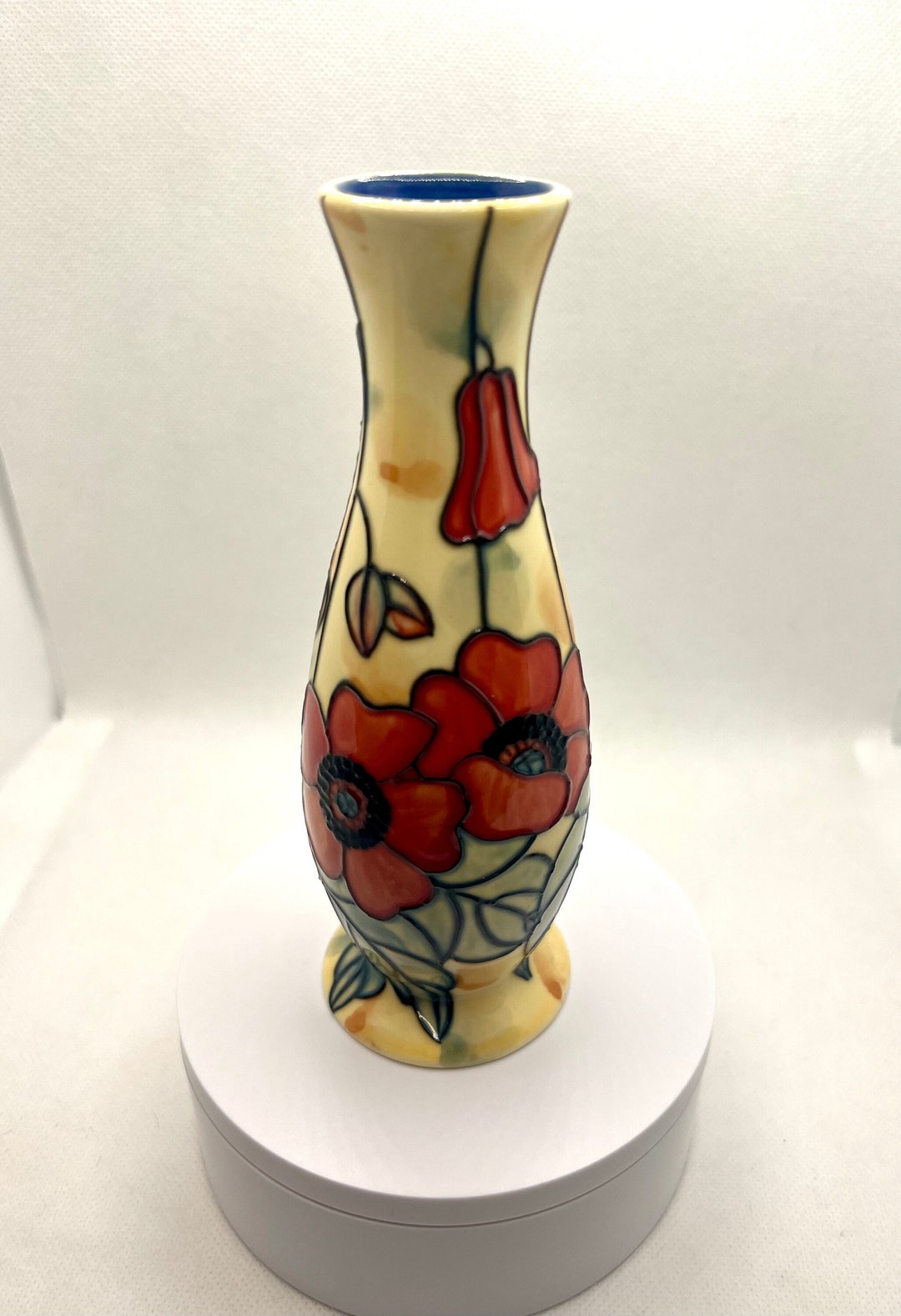 Old Tupton Ware Hand Painted Poppy Patterned Tube Lined Vase - Etsy