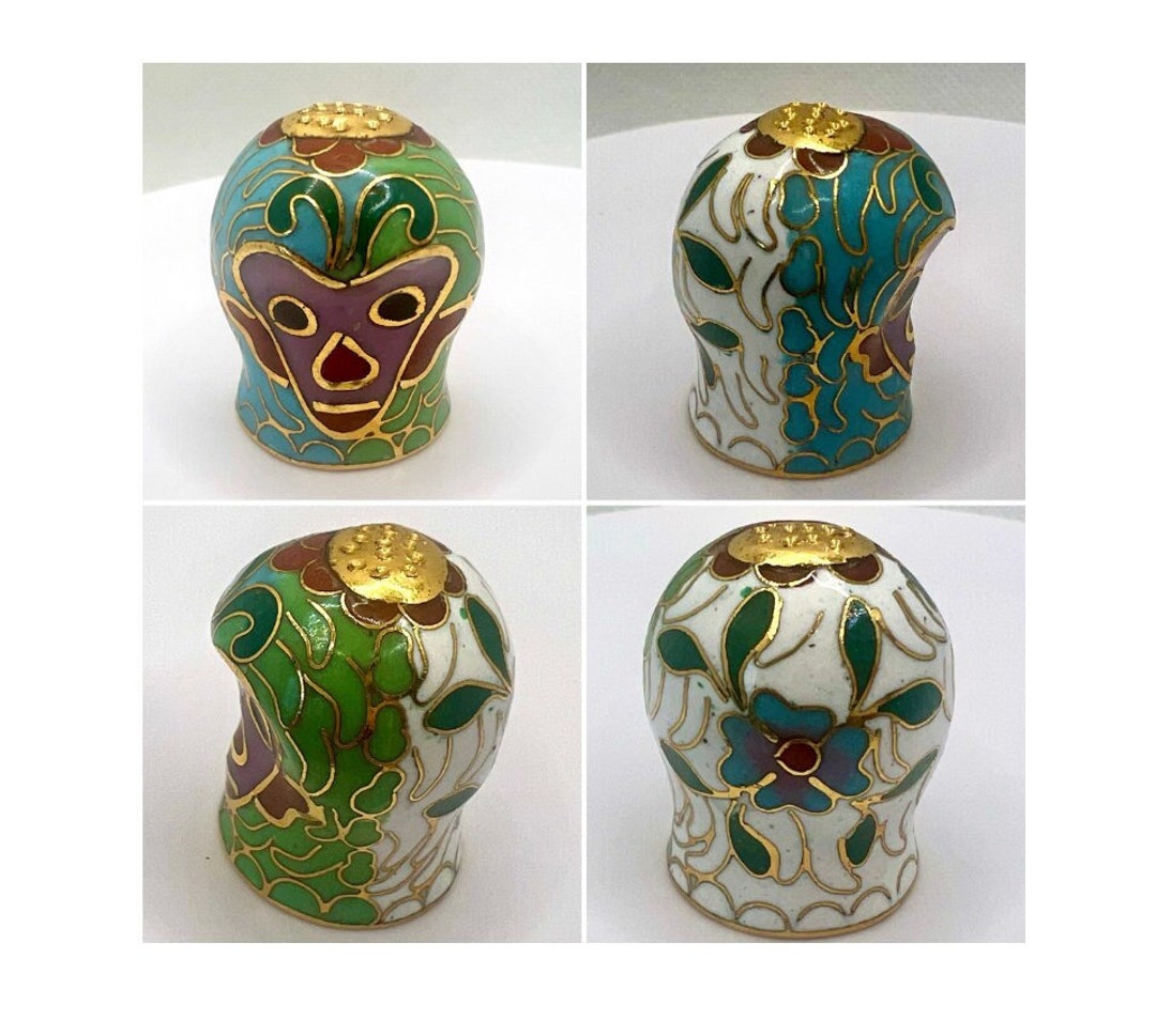 Beautiful Vintage Cloisonné Monkey Thimble - Etsy