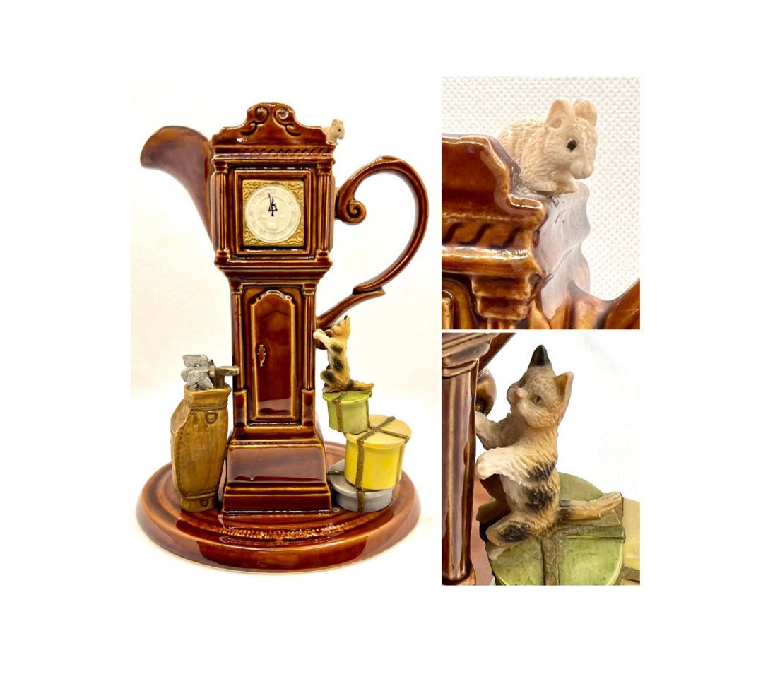 Collectors 1990’s Park Rose Pottery Grandfather Clock Jug / Pitcher ...