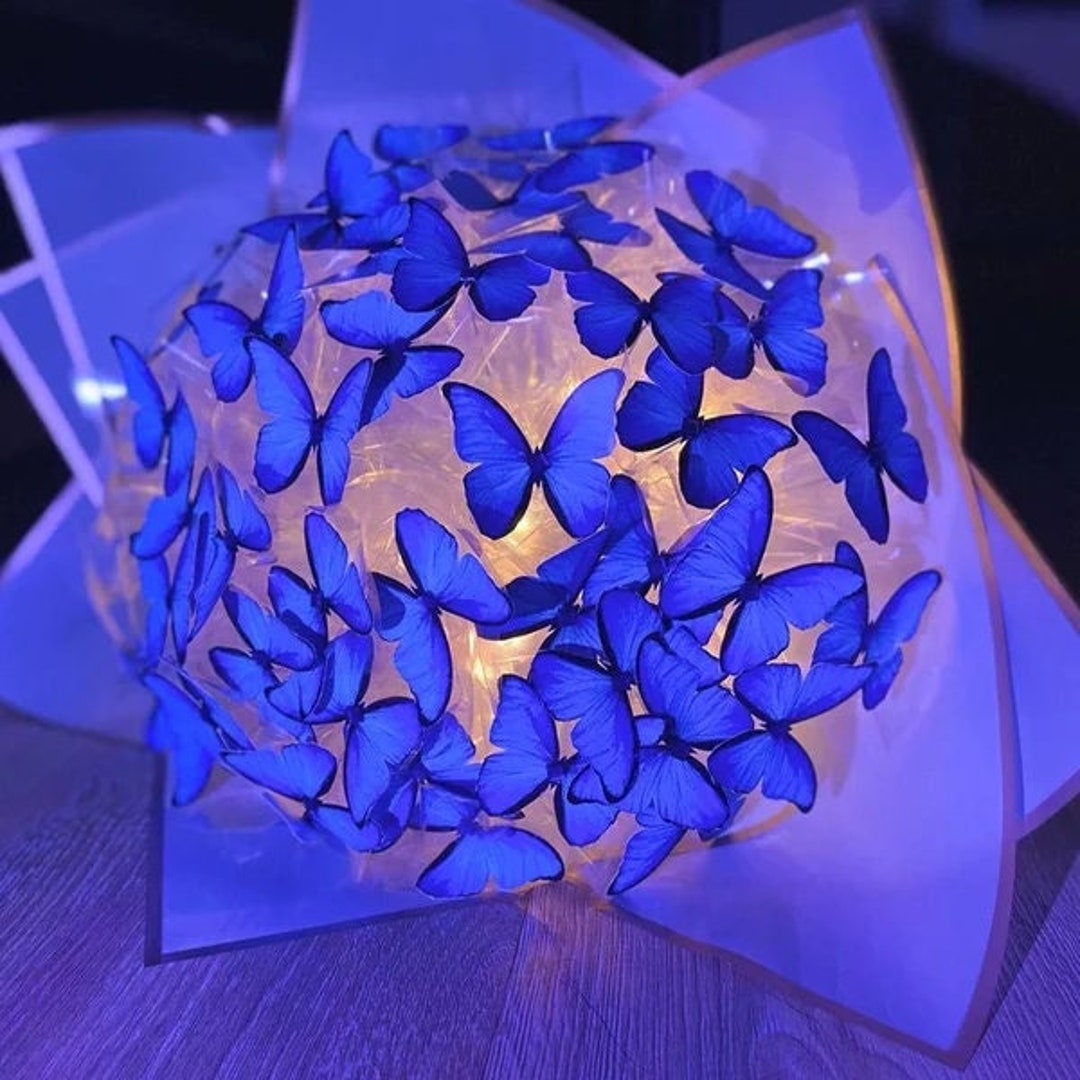 Led Lighted Butterfly Bouquet butterfly Bunchbundle A - Etsy