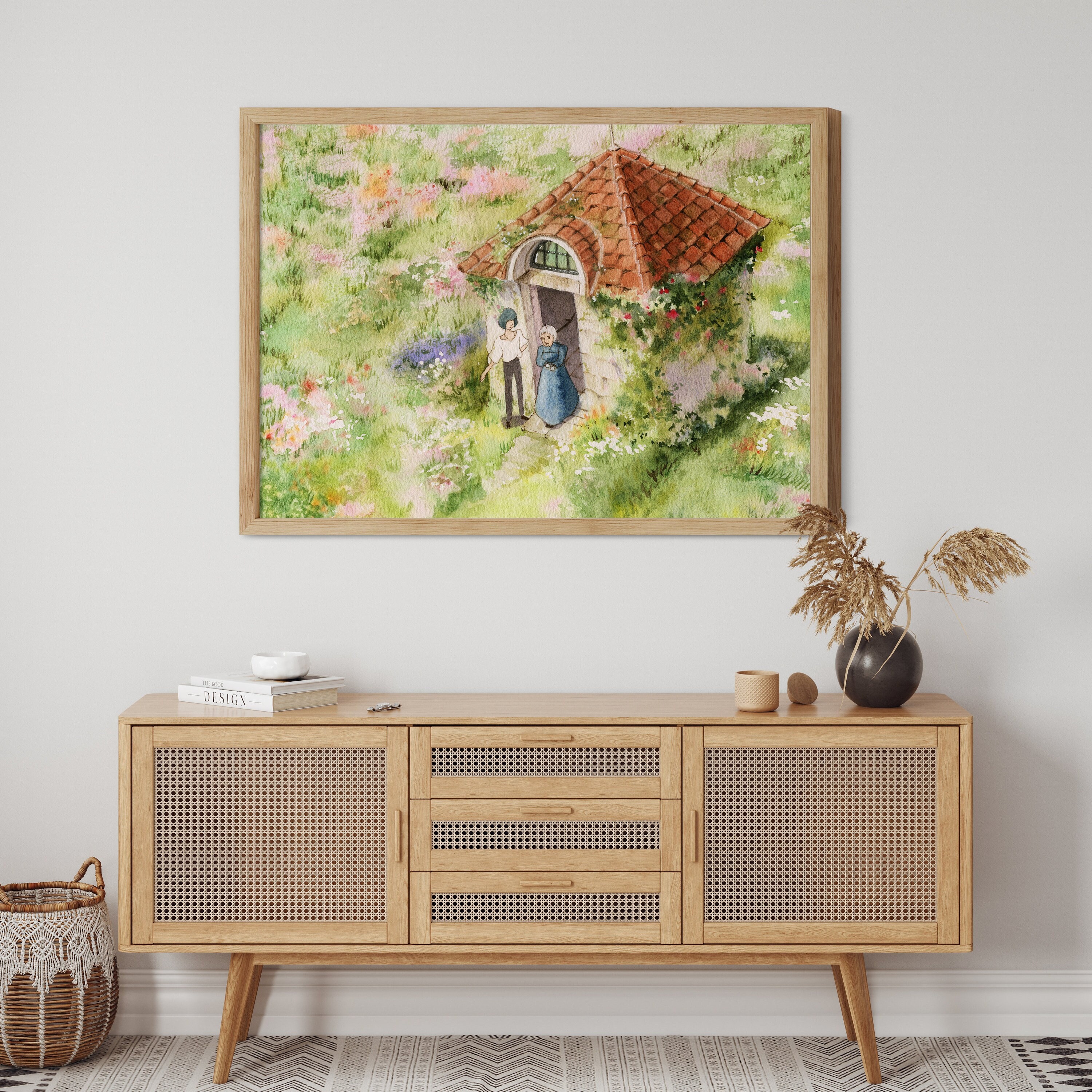 Howl Watercolor Painting, Ghibli Wall Art, Howl Print, Howl Poster ...