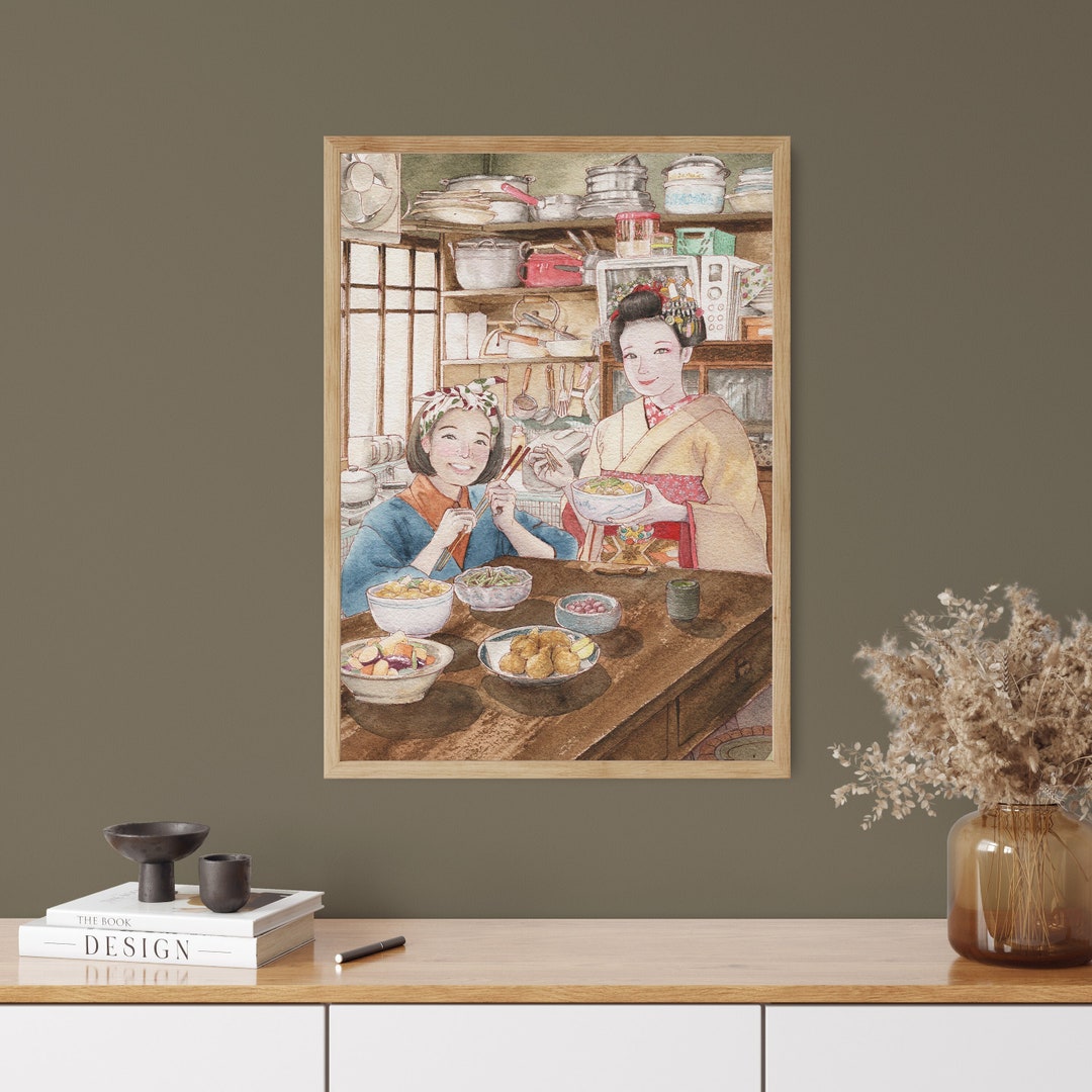 The Makanai Cooking for the Maiko House Watercolor Illustration, the ...