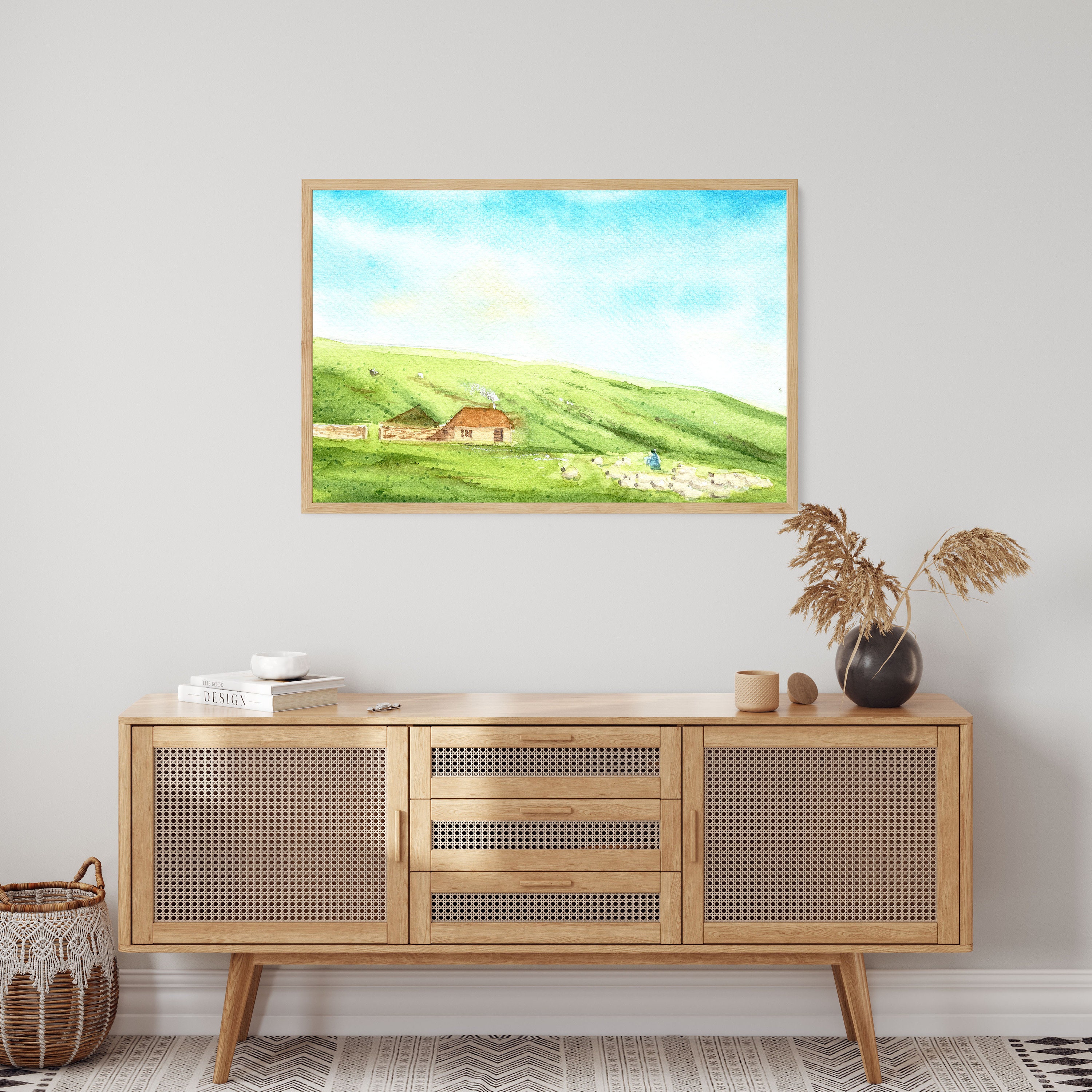 Howl Watercolor Painting, Ghibli Wall Art, Howl Print, Howl Poster ...