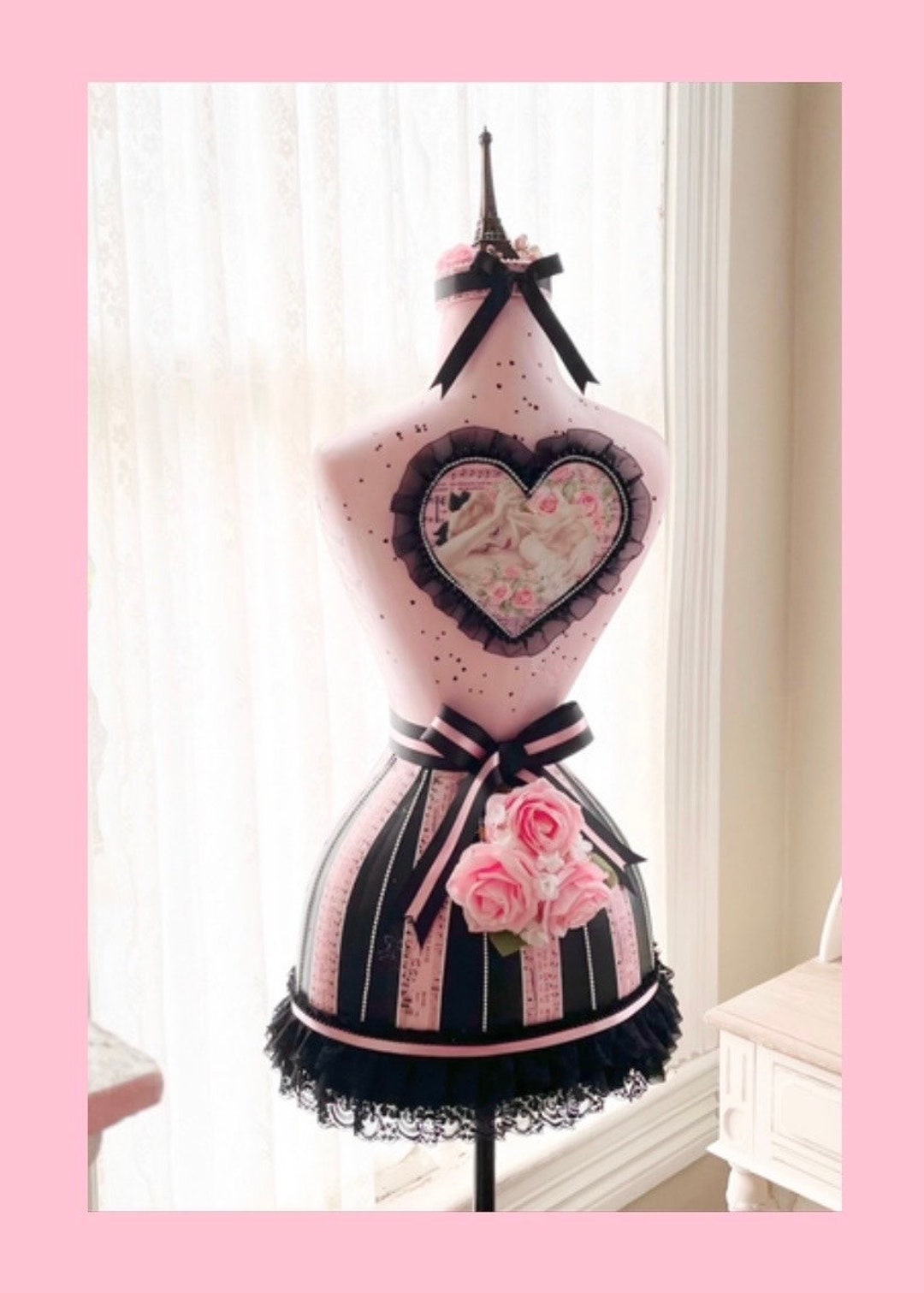 Pink Shabby Chic Paris Decor, Pink Coquette Luxury Decor, Decorative ...