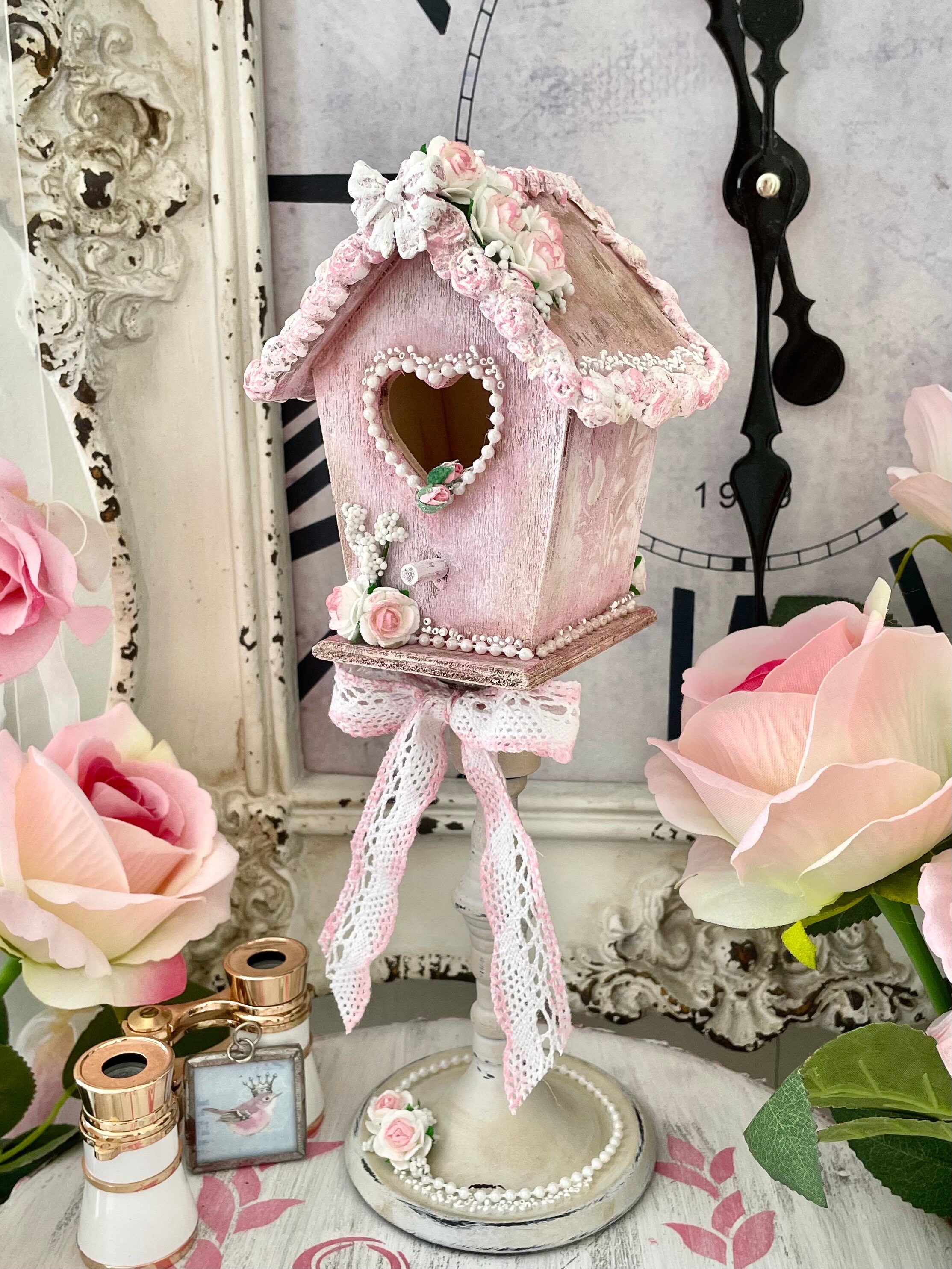 Pink Cottage Rose Box, Pink Vintage Rose Box, Pink French Country Box ...