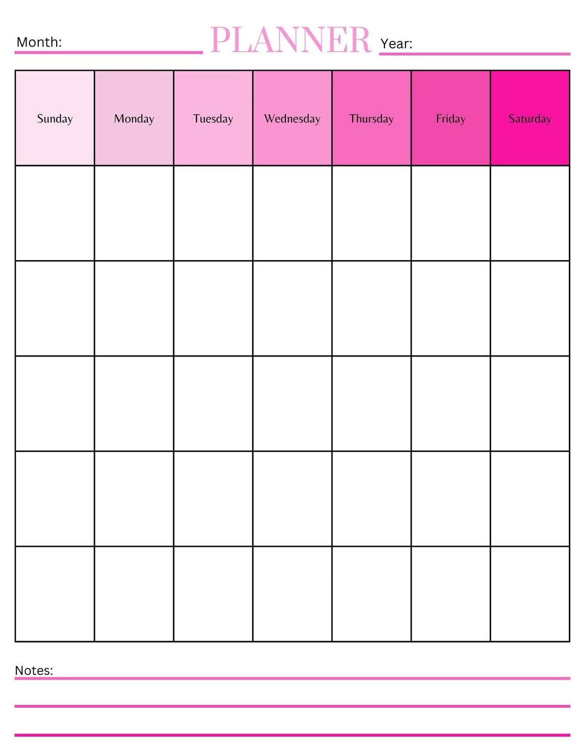 Monthly Planner/calendar - Etsy