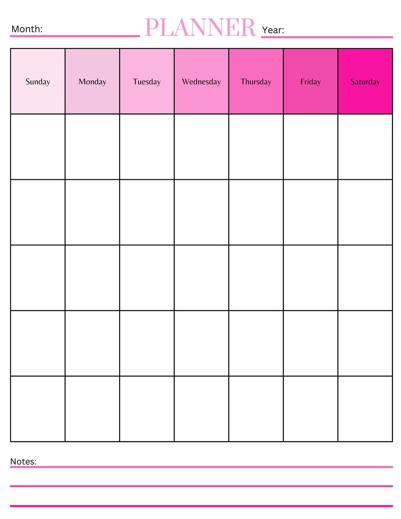 Monthly Planner/calendar - Etsy